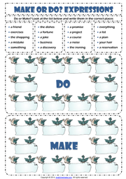 Make and Do ESL Printable Worksheets and Exercises